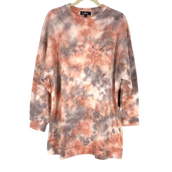 Lulus | Sweaters | Lulus Pink Gray Marbled Pullover Sweater Pink Purple ...